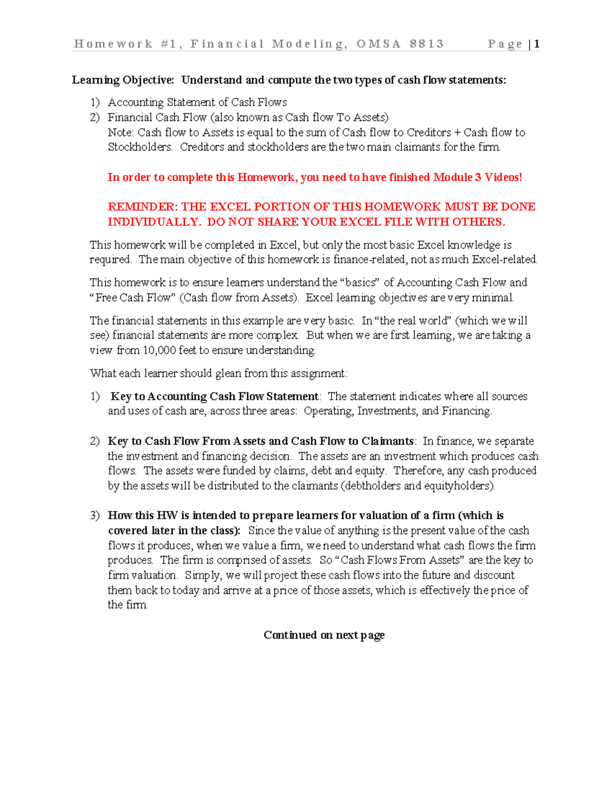 Homework 1 Instructions - Learning Objective: Understand and compute ...