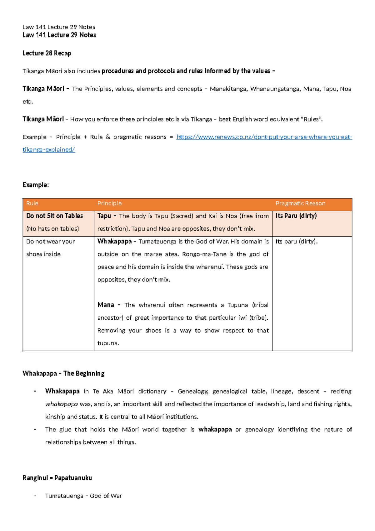 Law 141 Lecture 29 Notes - Law 141 Lecture 29 Notes Lecture 28 Recap ...