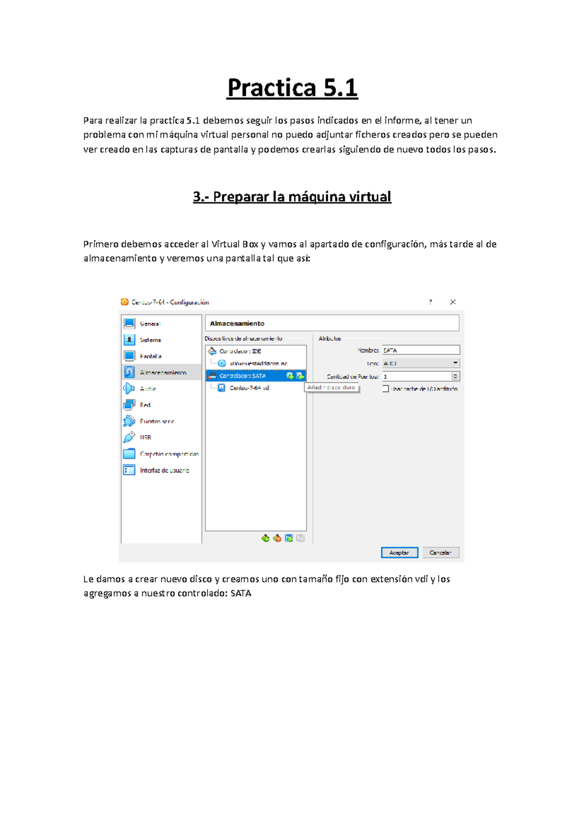 Practica 5 Parte 1 - Practica 5. Para realizar la practica 5 debemos seguir los pasos indicados ...