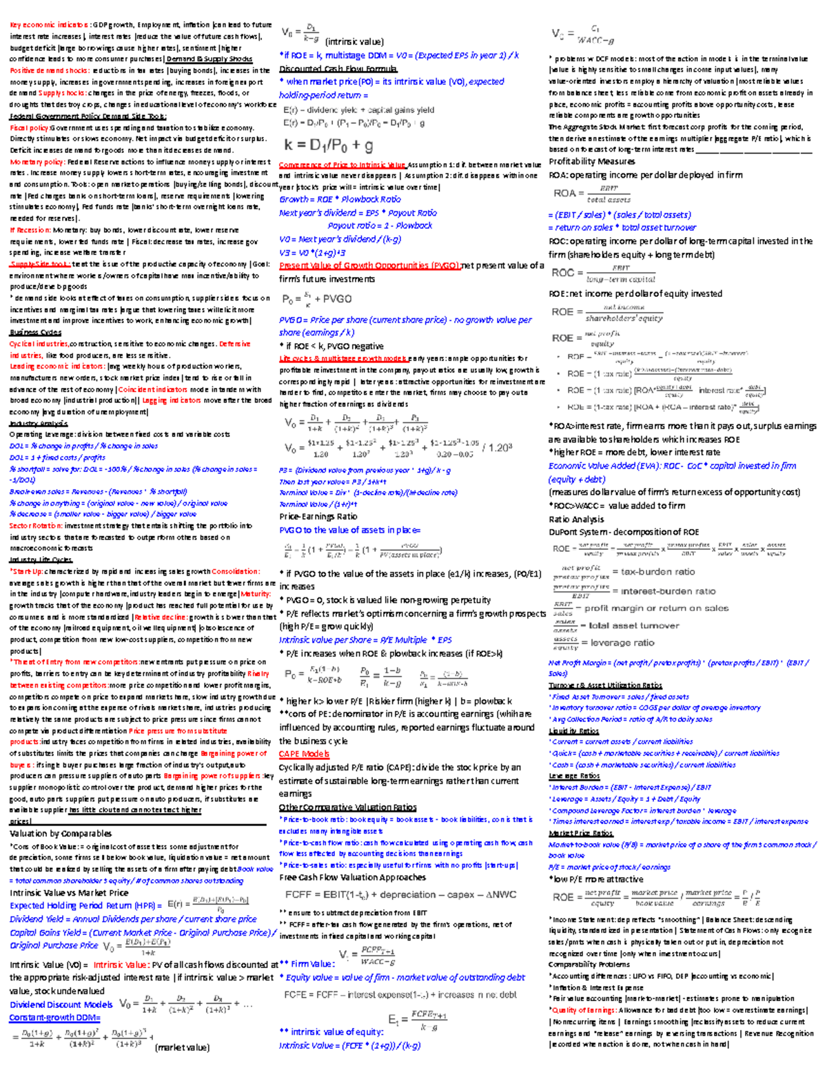 Exam 2 Study Guide - Exam 2 - Key economic indicators: GDP growth ...