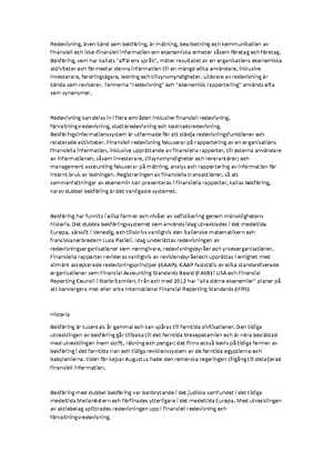 Redovisning - MDU - Studocu