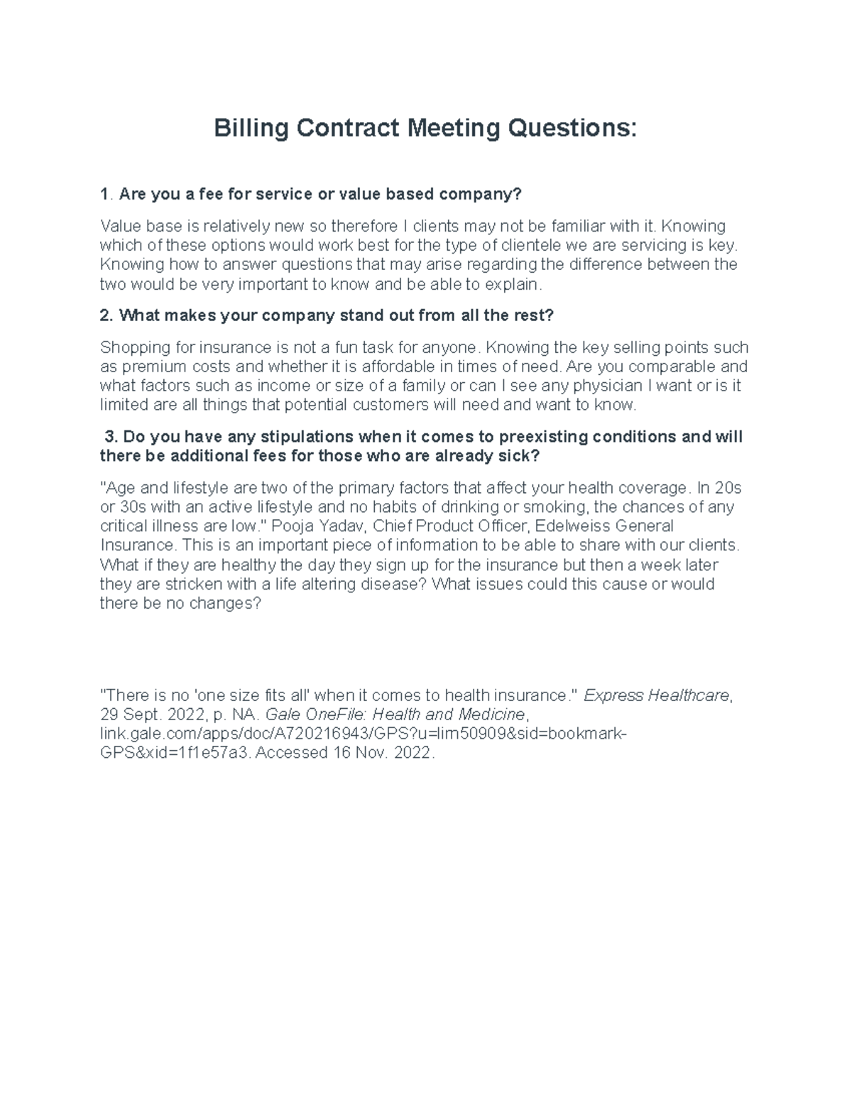 Unit 3 Discussion - Insurance Terms and Reimbursement Levels (14 ...