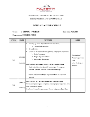 MINI Project Instruction - ELECTRICAL ENGINEERING DEPARTMENT ACADEMIC ...