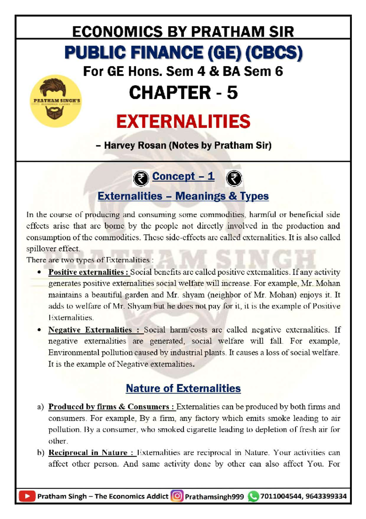 Chapter-5 Externalities by Pratham Sir page-0001 - BA 501 - Studocu