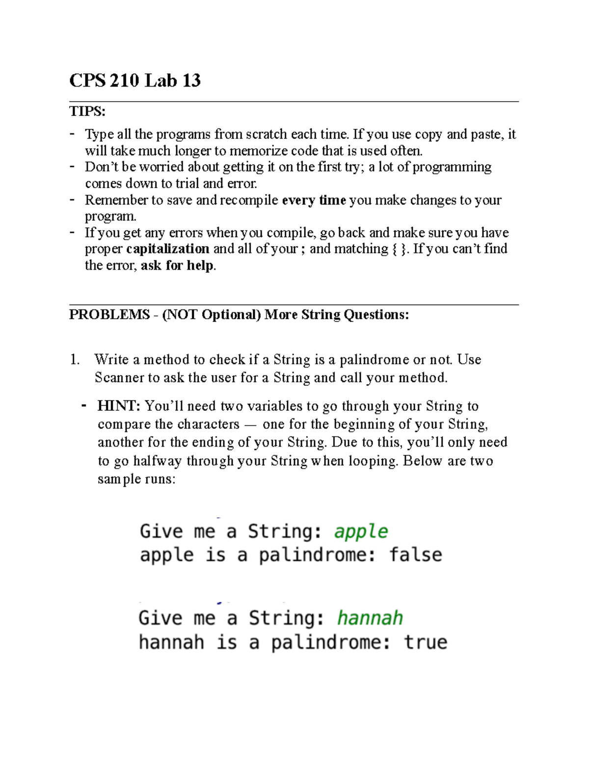 Lab 13 - Lab 13 - CPS 210 Lab 13 - Studocu