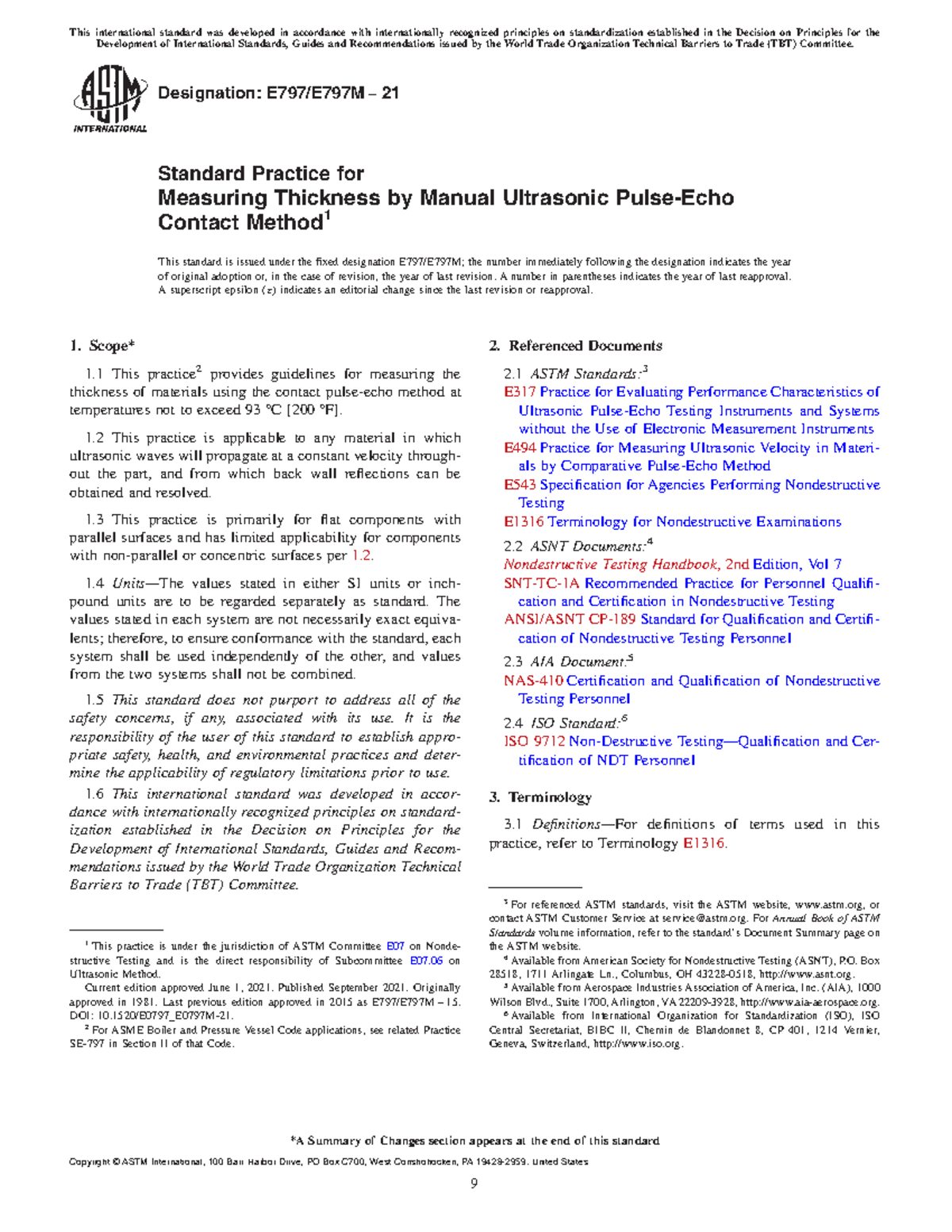 ASTM E797-E797M-21 Thickness - Designation: E797/E797M − 21 Standard ...