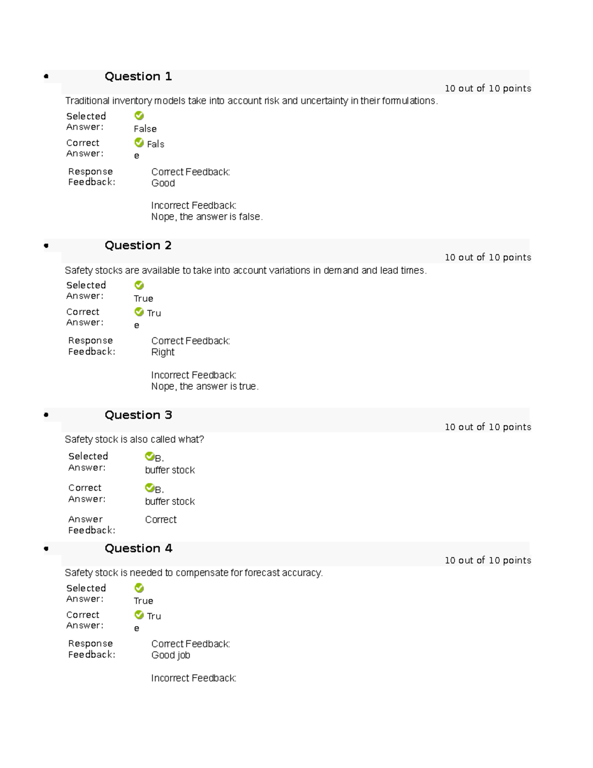 SCMA 1001 Chapter 5 Test - Question 1 10 out of 10 points Traditional ...