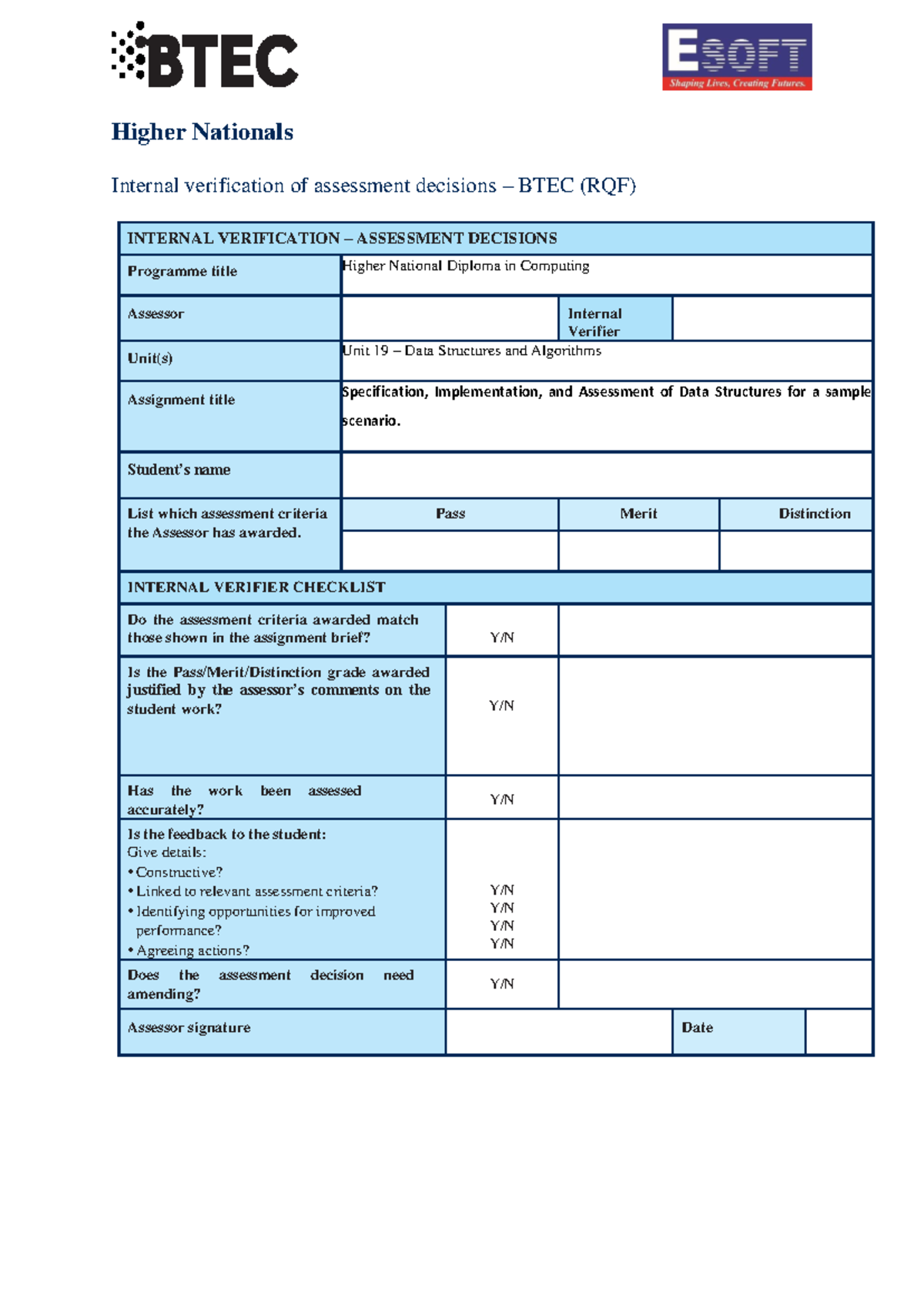 MY-DSA- Assignment - Copy- for Studoc - Higher Nationals Internal verification of assessment ...
