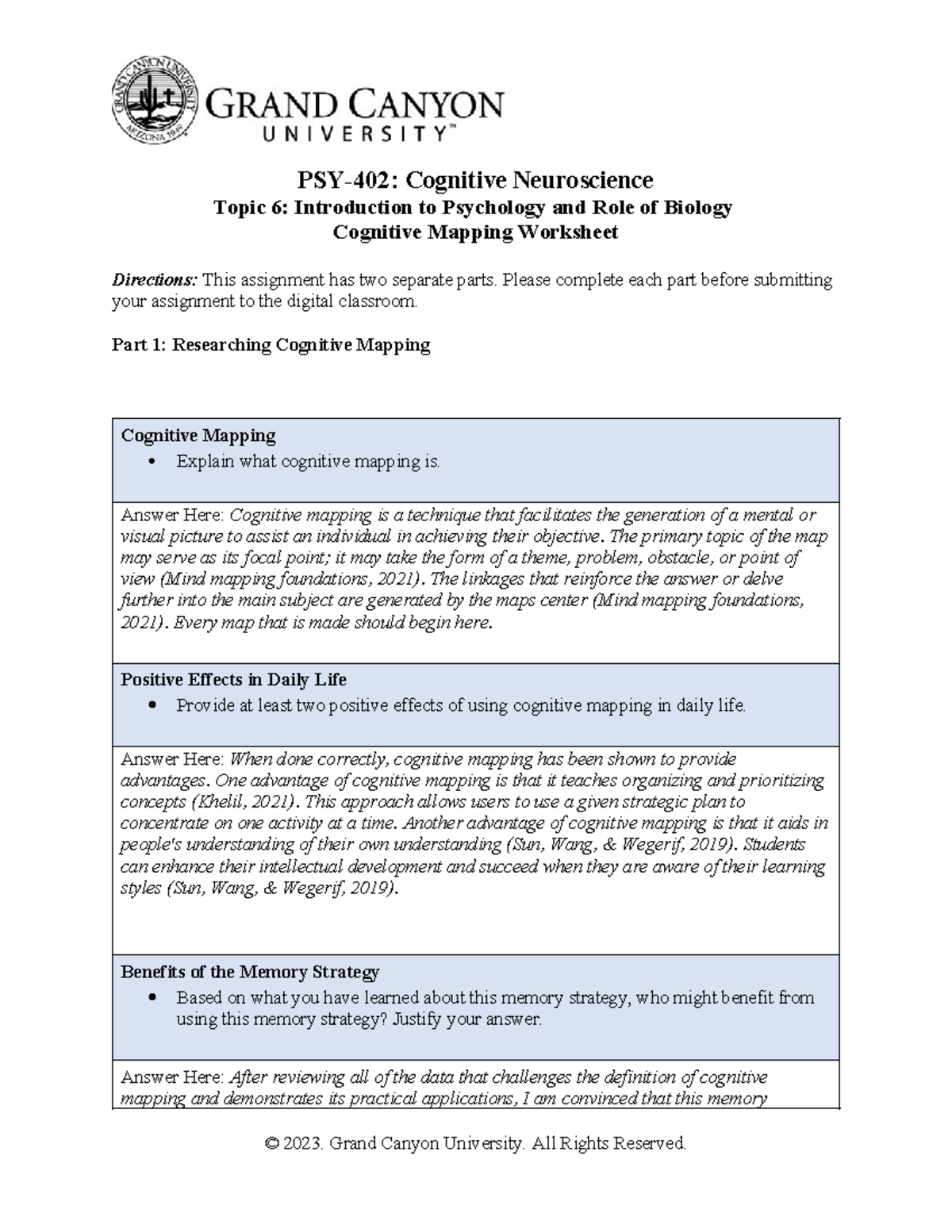 PSY-402-RS-T6-Cognitive Mapping Worksheet - PSY-402: Cognitive ...