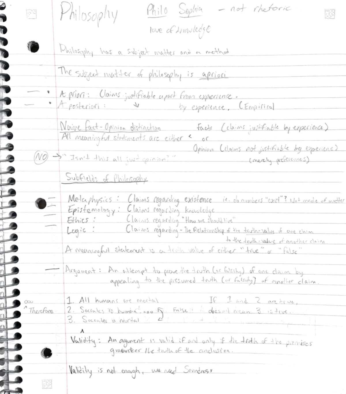 Philosophy 100 Comprehensive Study Notes - PHL 100 - Studocu