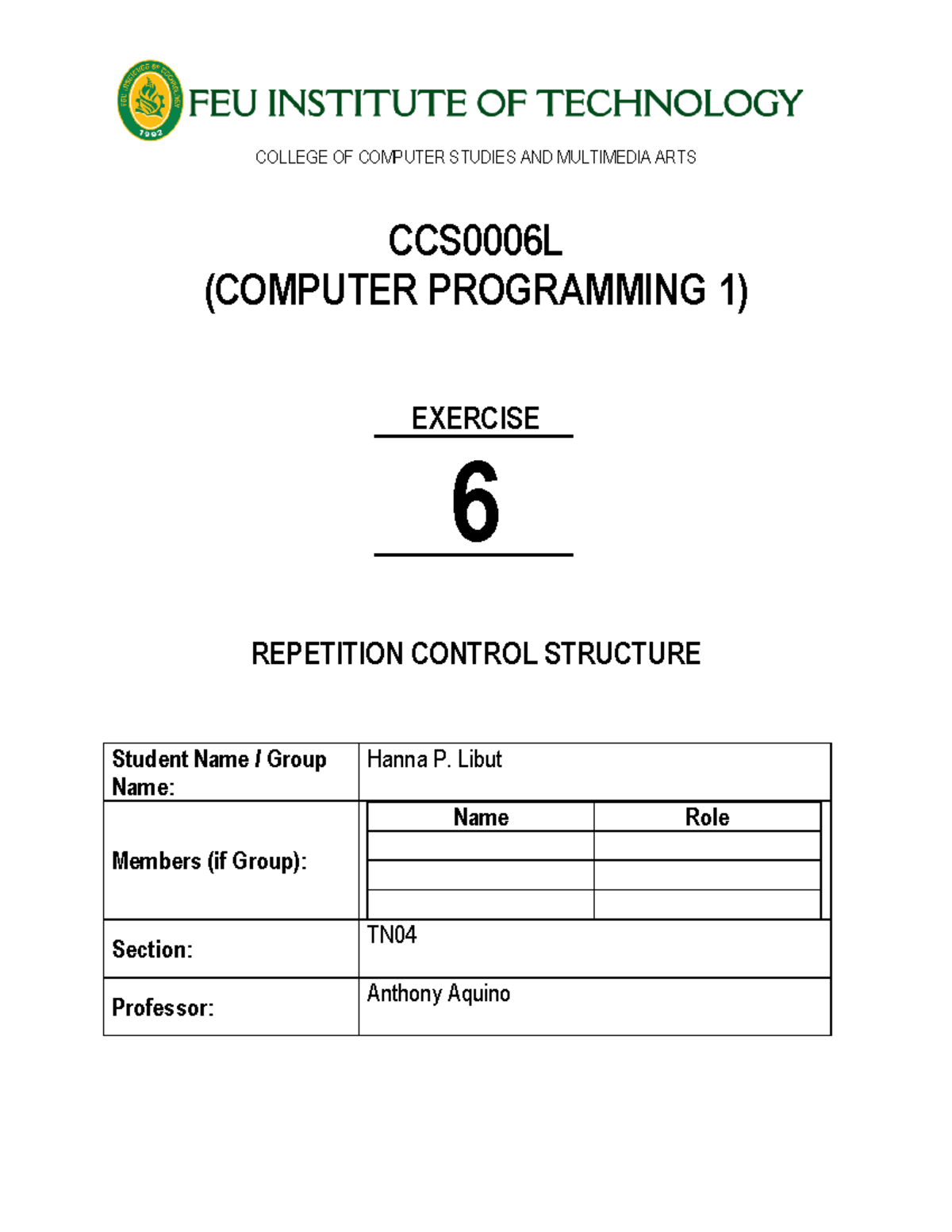 [M6- Technical] Libuthanna - COLLEGE OF COMPUTER STUDIES AND MULTIMEDIA ...