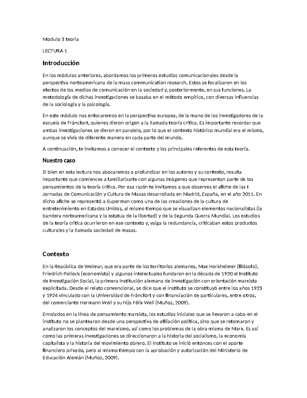 Modulo 3 teoria - Modulo 3 teoria LECTURA 1 Introducción En los módulos ...