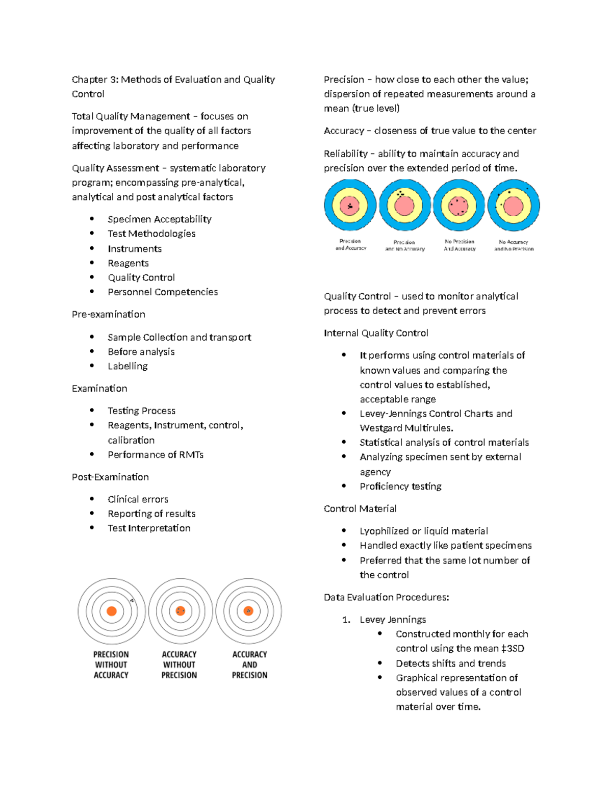 CC Lecture Chapter 3: Methods of Evaluation and Quality Control ...