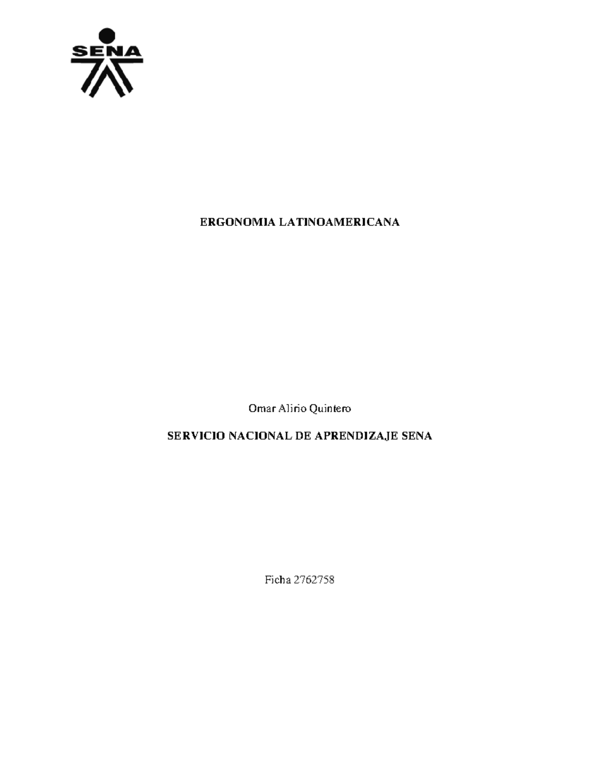 Ergonomia Latinoamericana - ERGONOMIA LATINOAMERICANA Omar Alirio ...