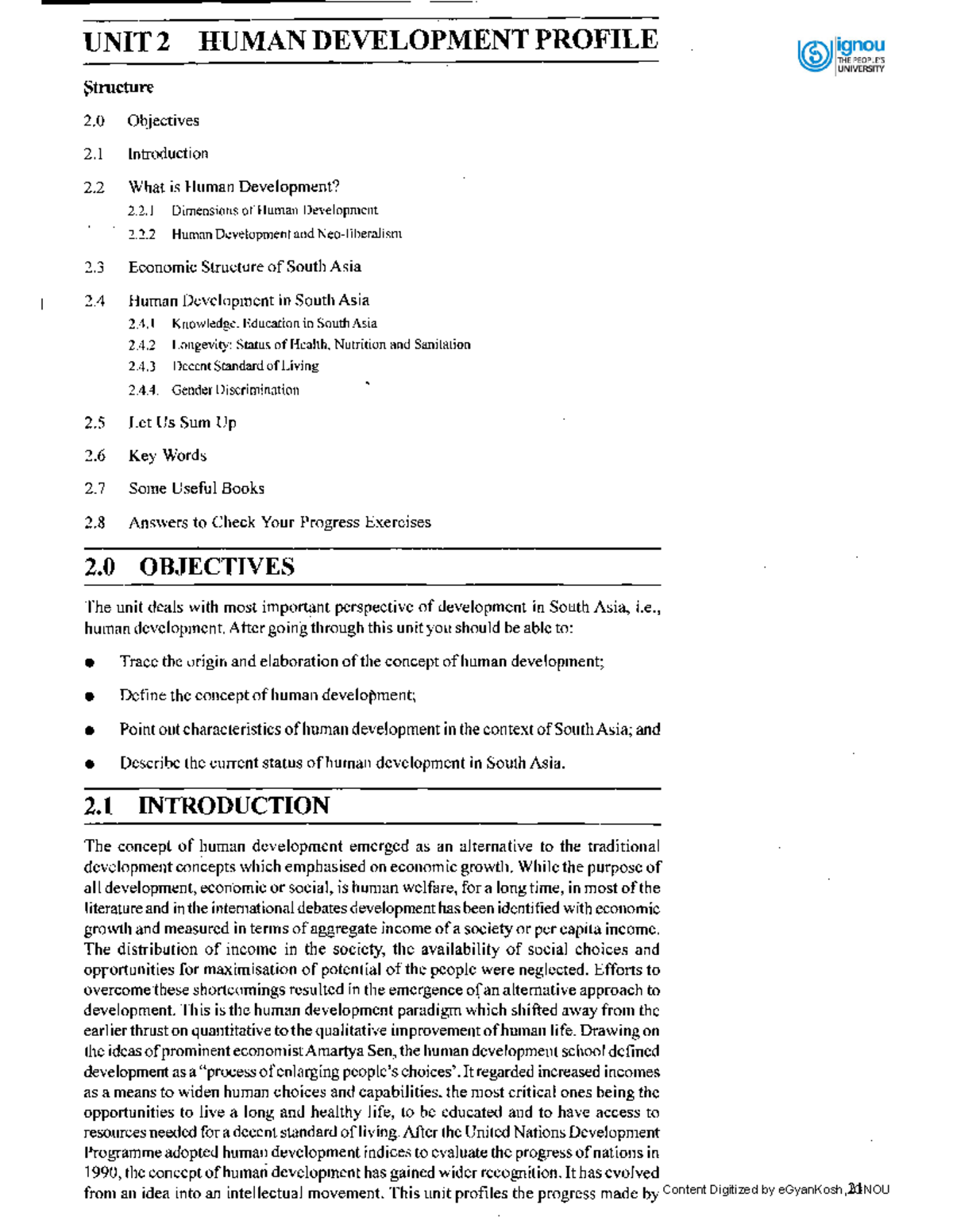 Unit-2 Human Development Profile - UNIT 2 HUMAN DEVELOPMENT PROFILE ...