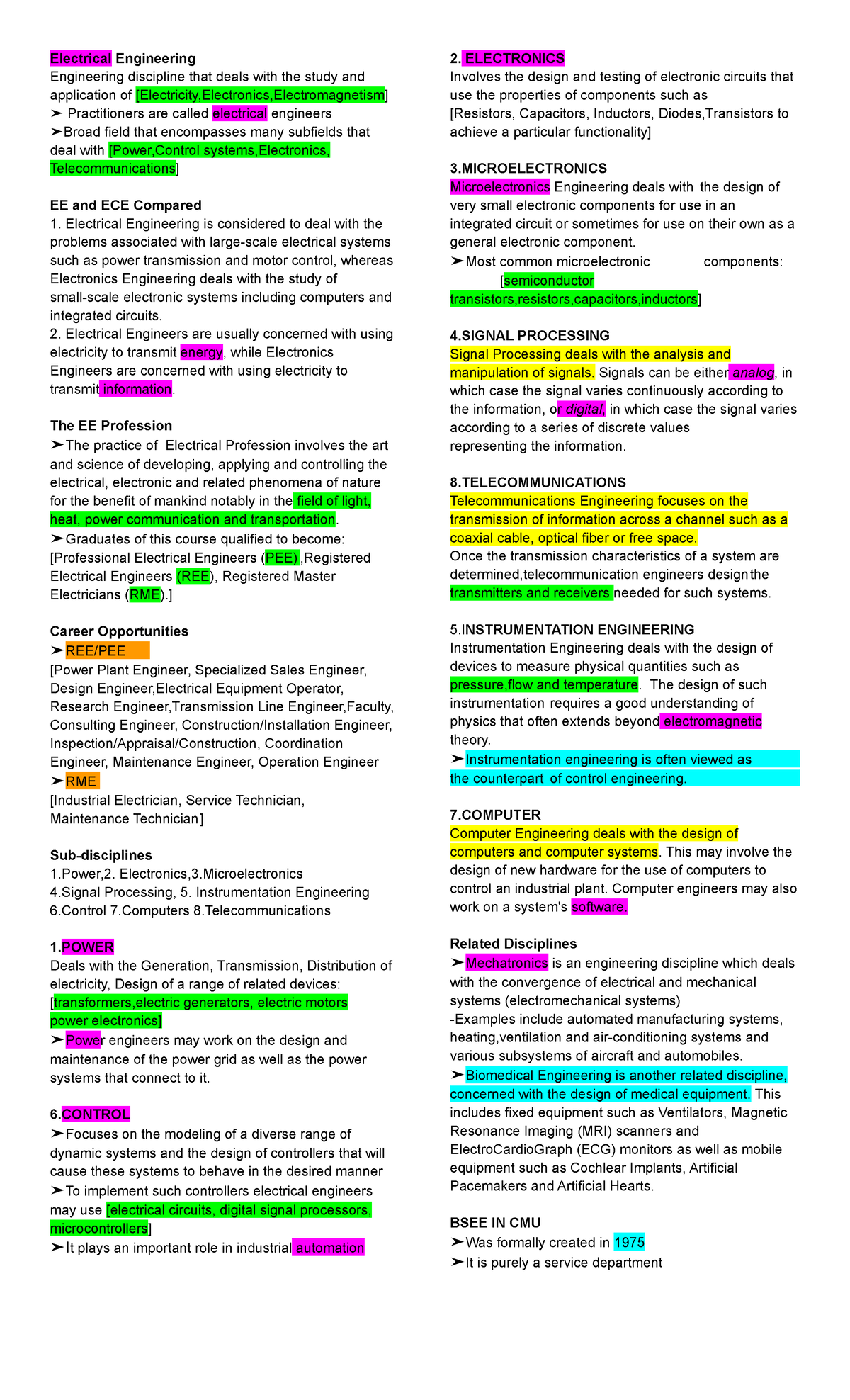 Circuits - Electrical Engineering Engineering discipline that deals ...