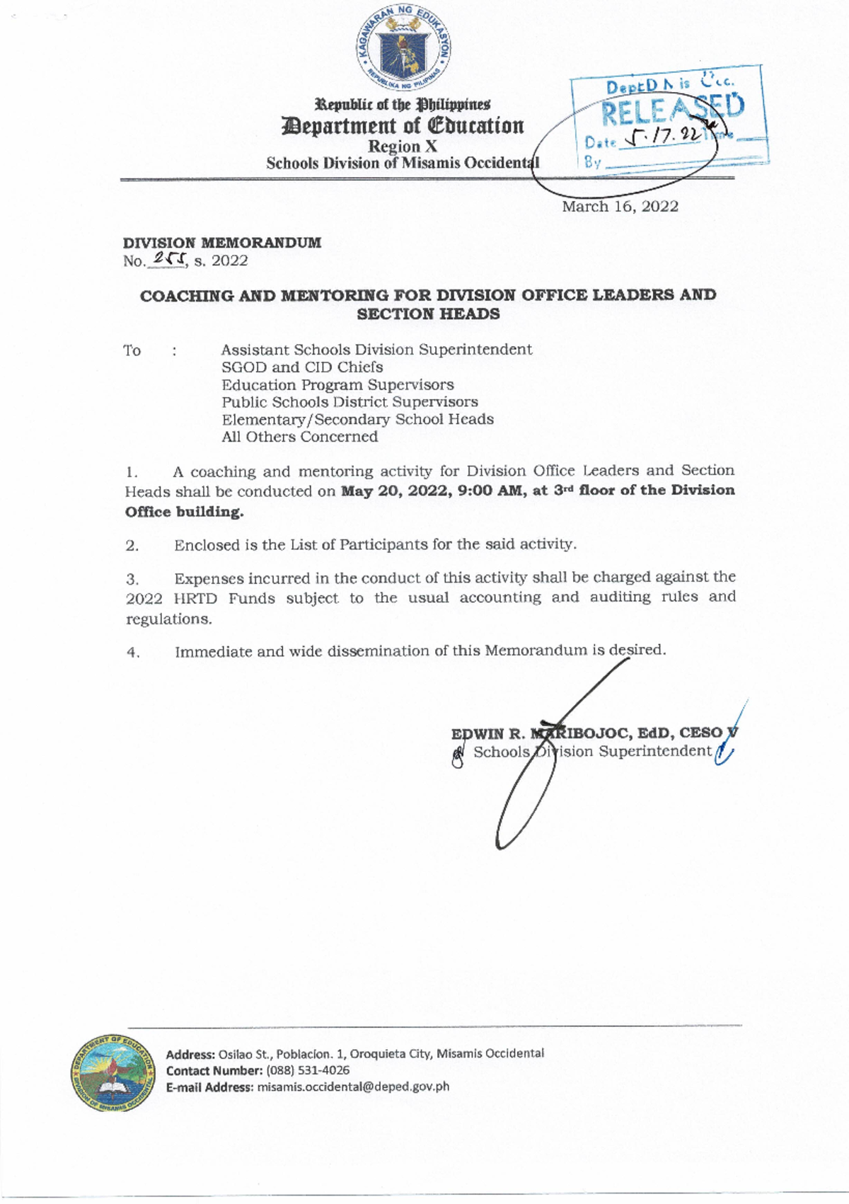 Dep ED Mis Occ - CCF 000260 - BS Elementary Education - Studocu