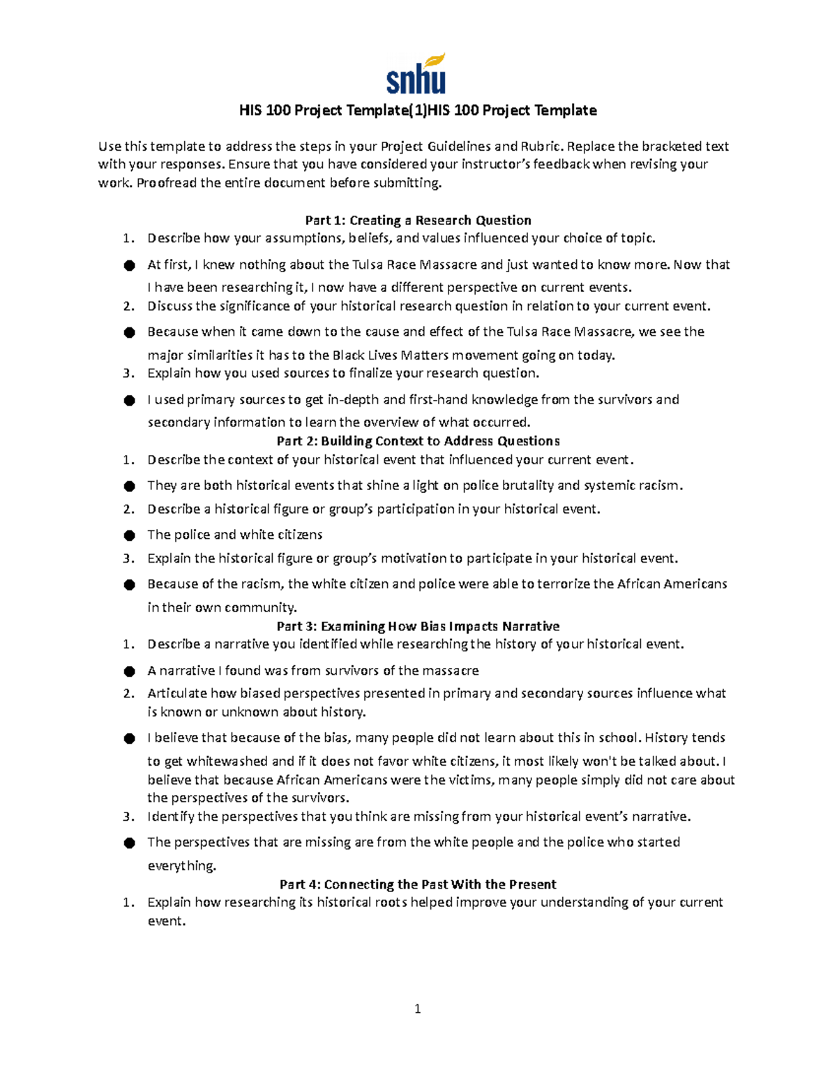 HIS 100 Project Template - HIS 100 Project Template(1)HIS 100 Project ...