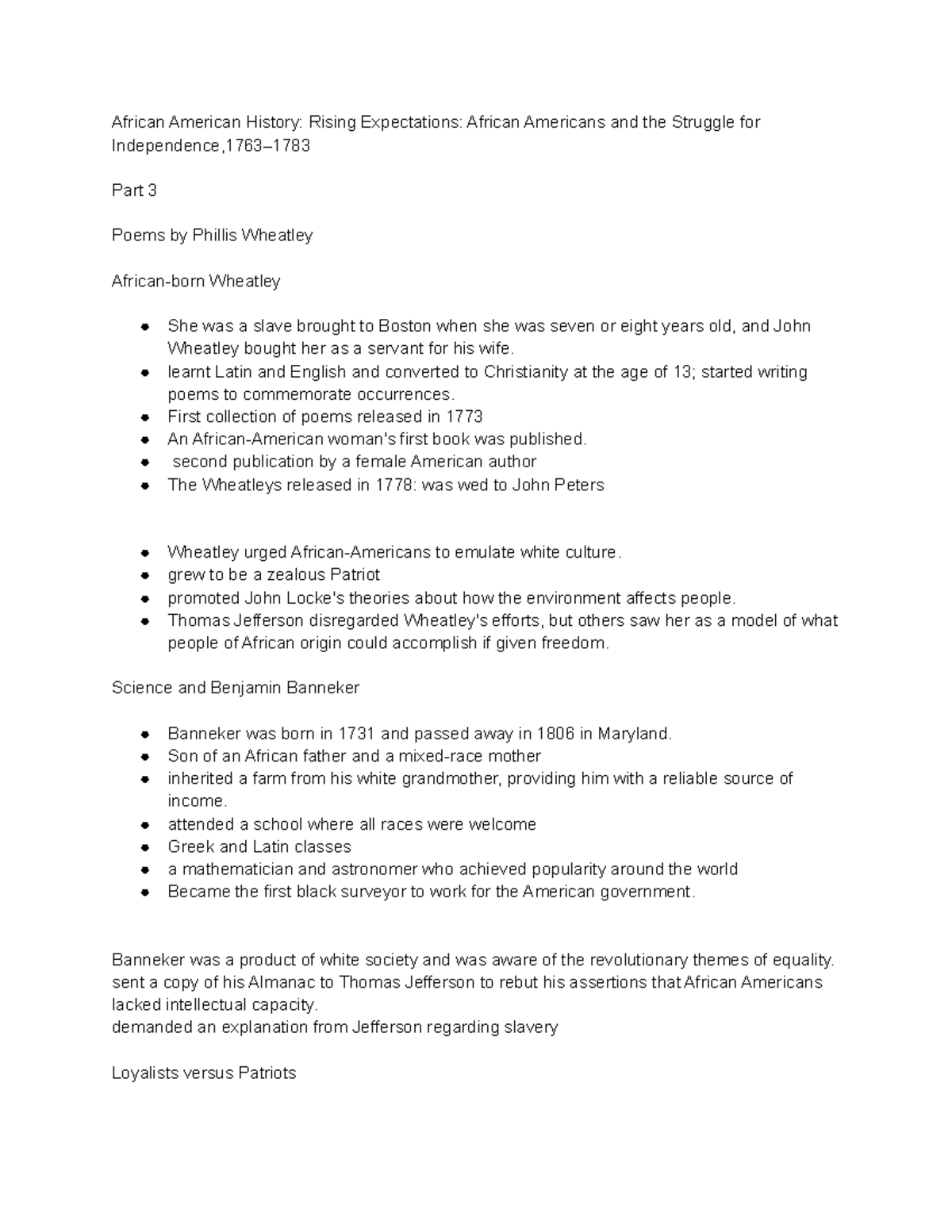 African American History- Rising Expectations- African Americans and ...