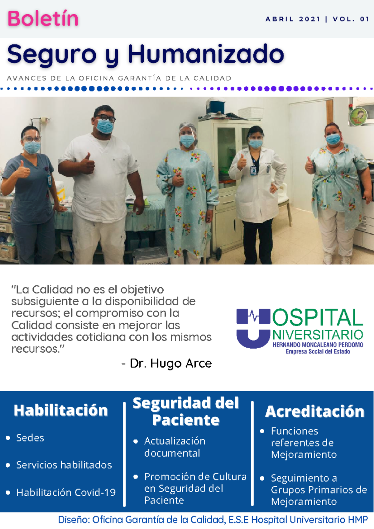 Boletin Seguro Y Humanizado VOL - A V A N C E S D E L A O F I C I N A G A R A N T Í A D E L A C ...