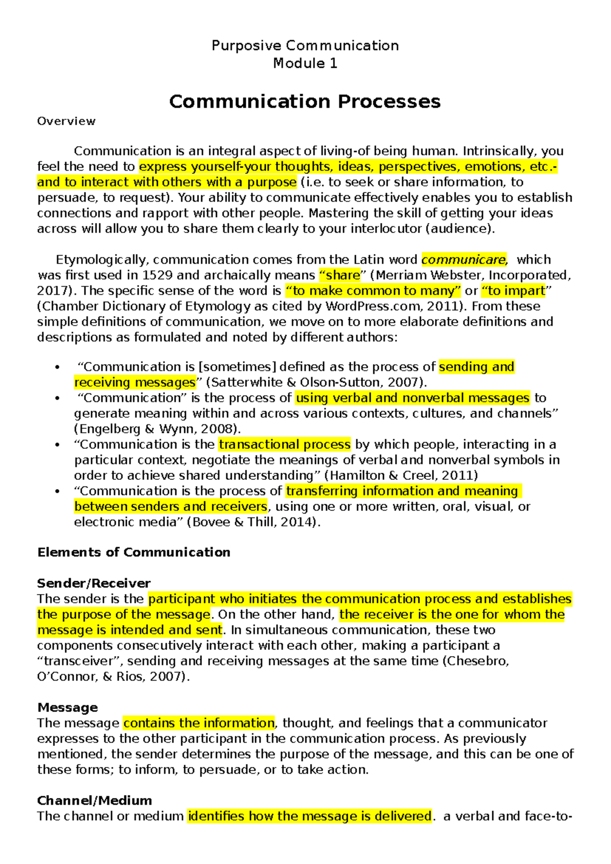 Purposive Communication - Module 1 - Purposive Communication Module 1 ...
