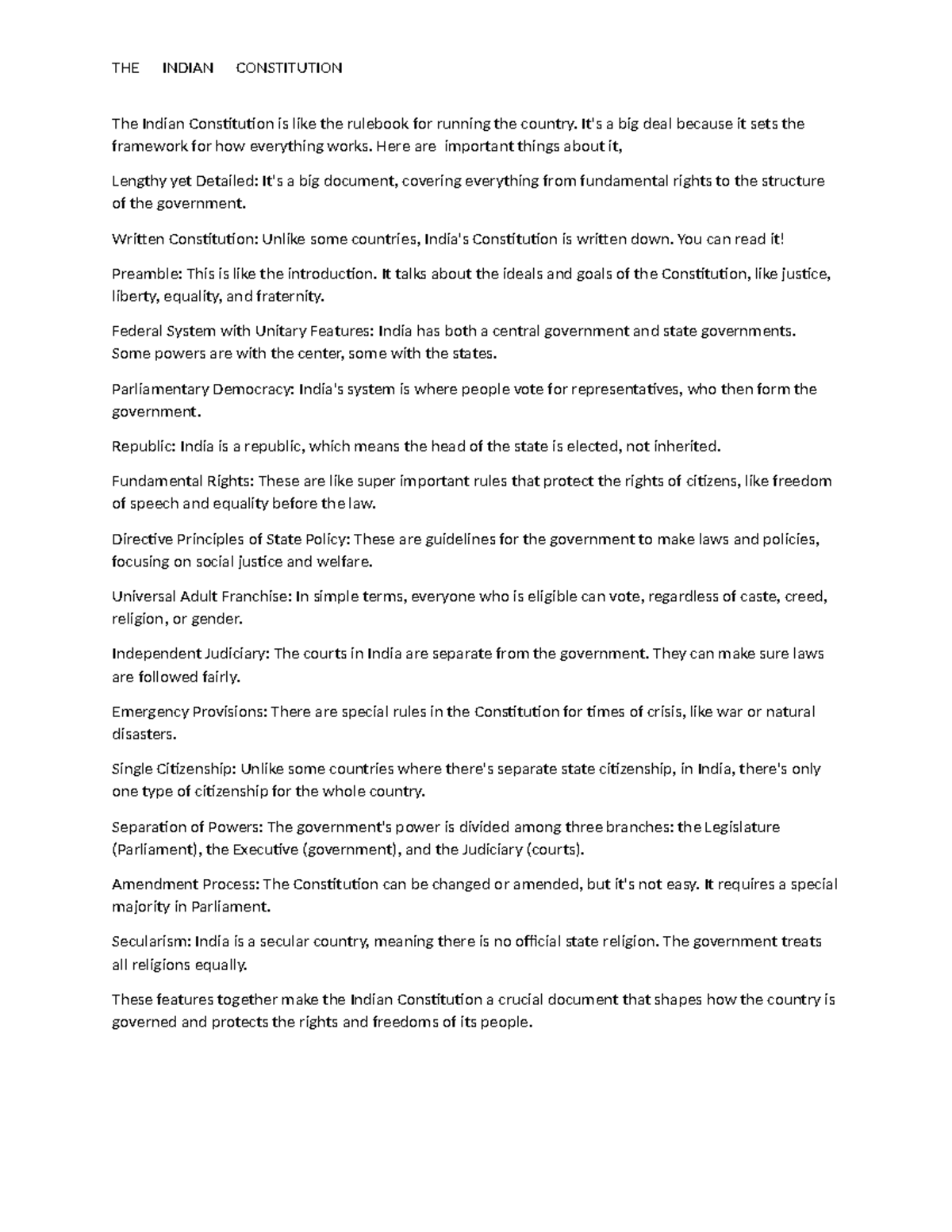 The Constitution Of India - The Indian Constitution is like the ...