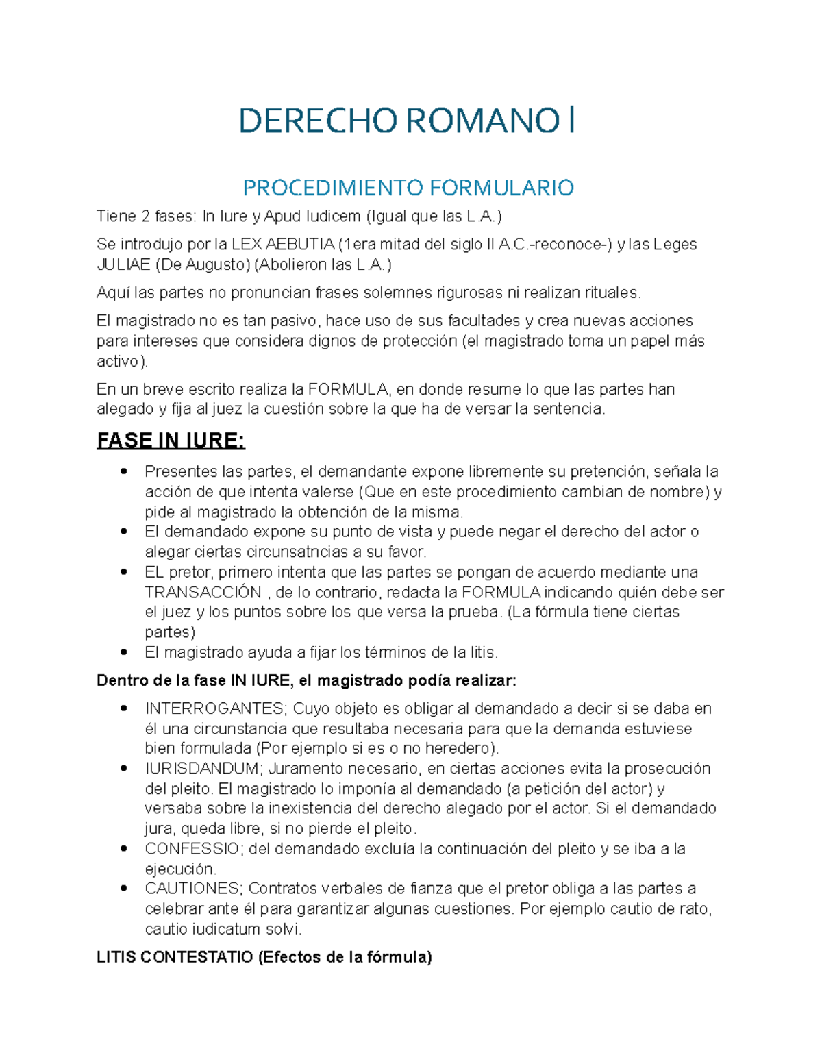 Procedimiento Formulario - DERECHO ROMANO l PROCEDIMIENTO FORMULARIO ...