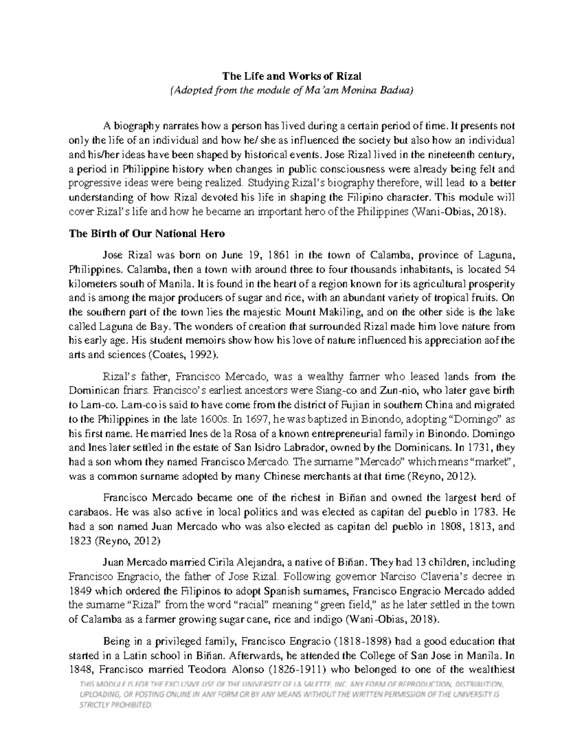 The-Life-and-Works-of-Rizal-Summary - The Life and Works of Rizal ...