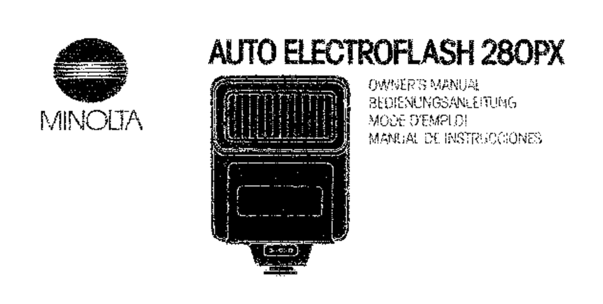 Auto Electroflash 280px - AUTO ELECTROFLASH 280PX MANUAL ...