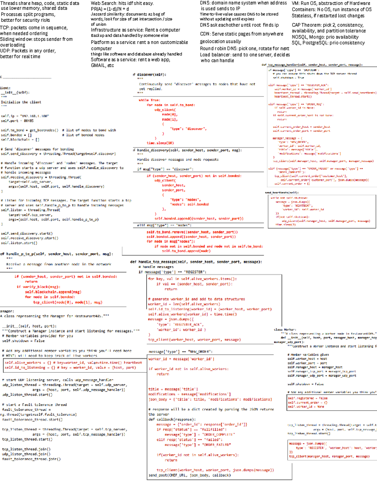 485 Final Cheat Sheet - Time-to-live value causes DNS to be stored ...