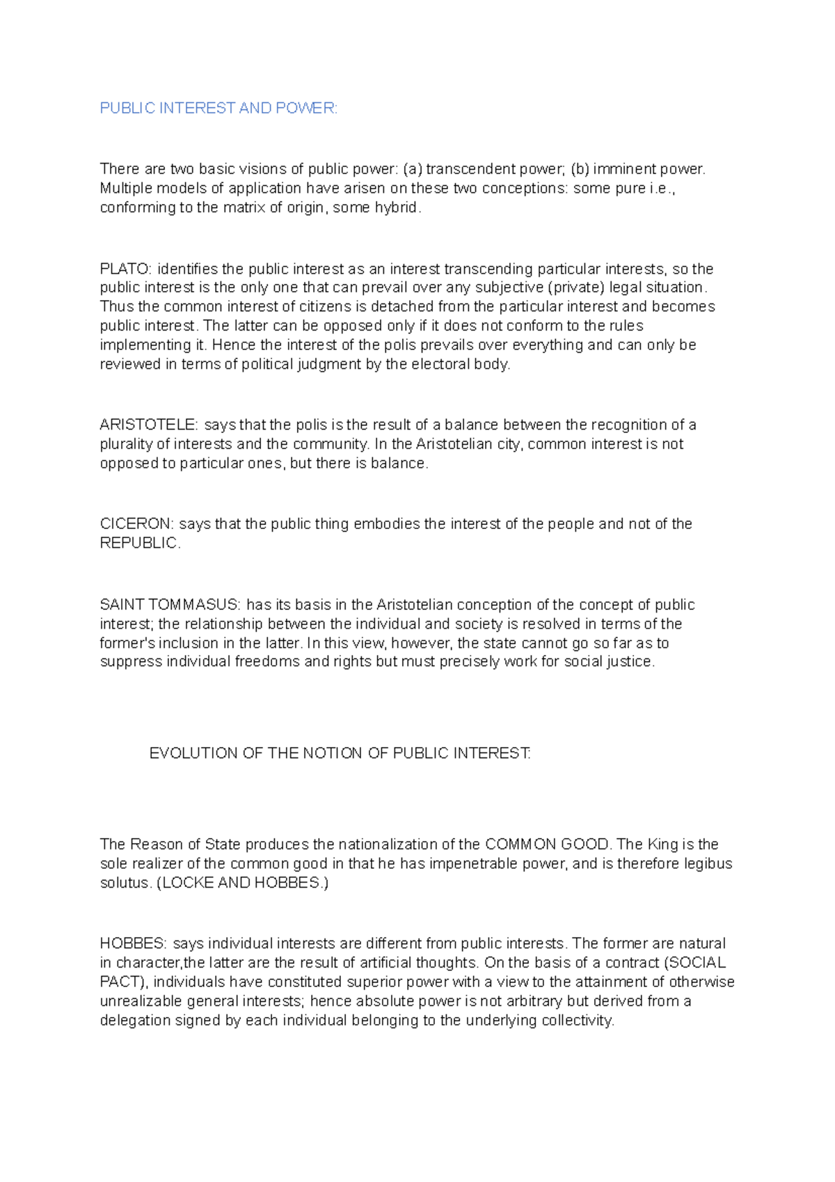 Public Interest AND Power - PUBLIC INTEREST AND POWER: There are two ...