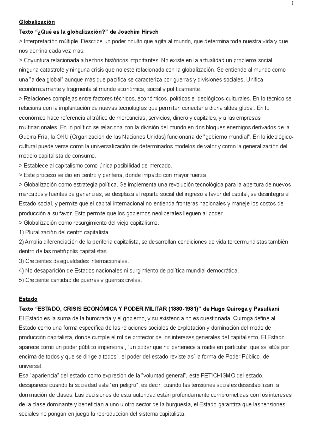 Globalización - Globalización Texto “¿Qué es la globalización?” de ...