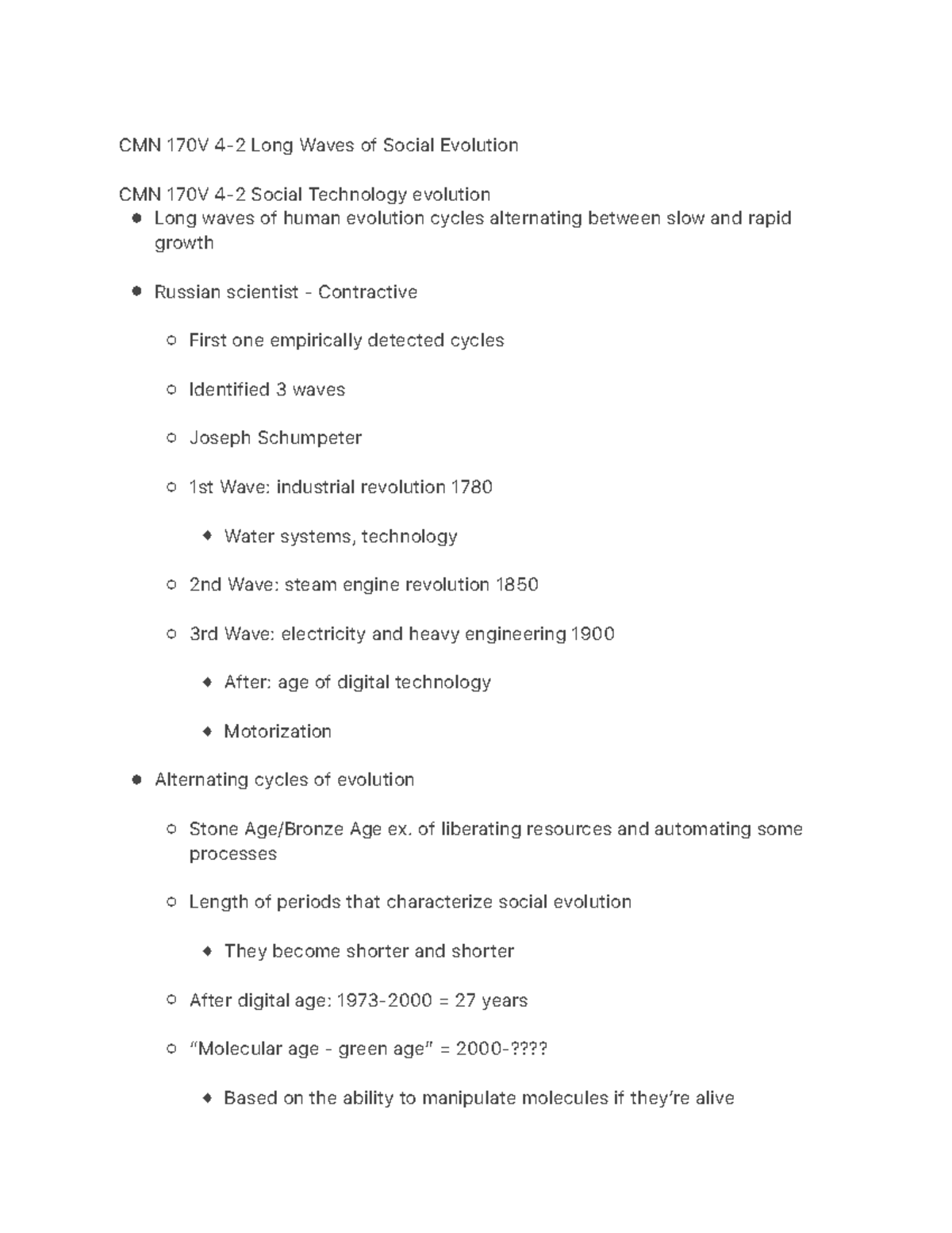 CMN 170V 4-2 Long Waves of Social Evolution - of liberating resources ...
