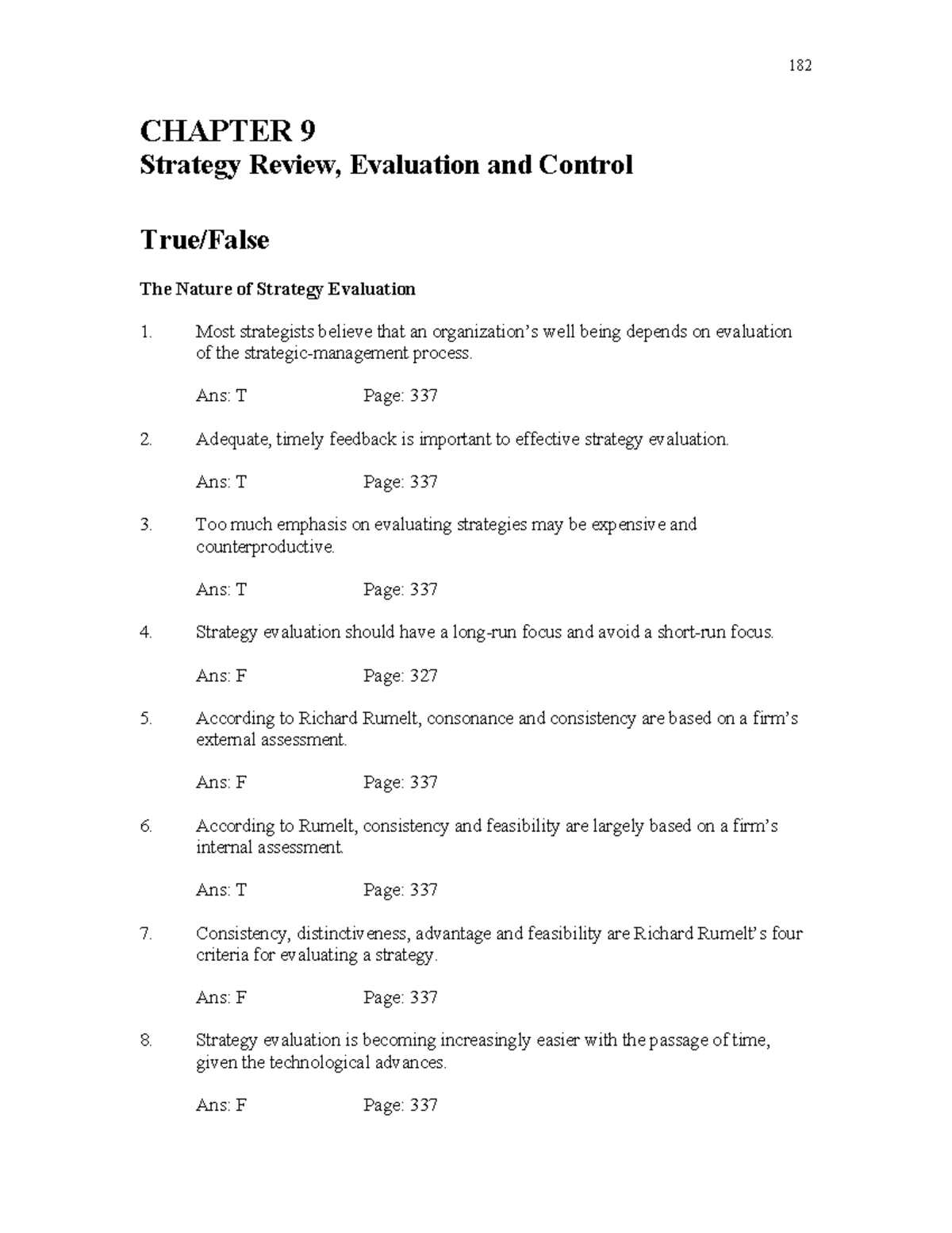 Sample/practice exam 2021, questions and answers - CHAPTER 9 Strategy ...