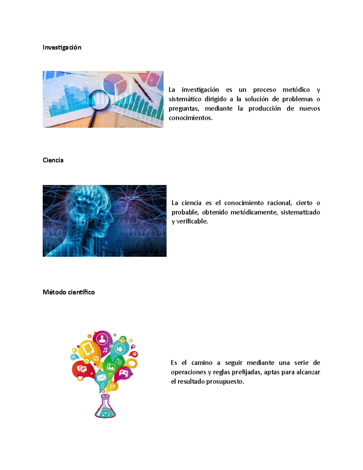 Glosario-1 - Ninguna - Investigación La investigación es un proceso ...