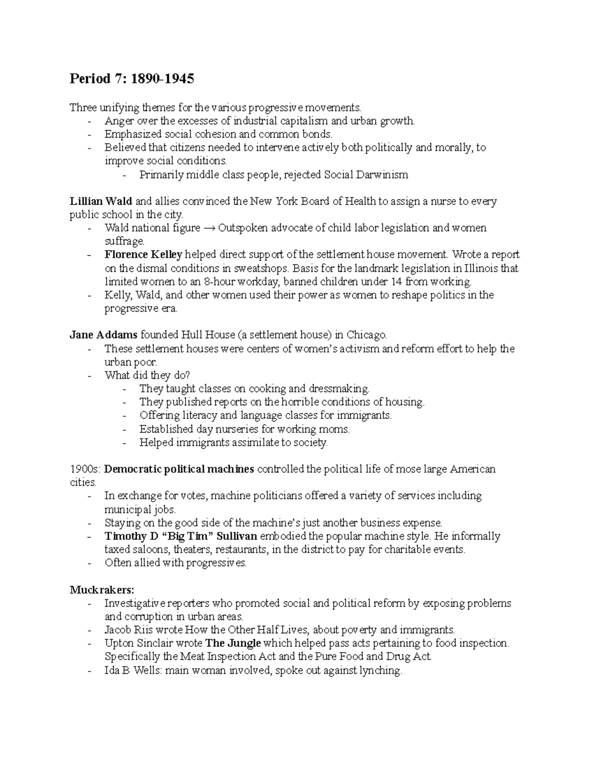 Period 7 1890-1945 - NOTES - Period 7: 1890- Three unifying themes for ...