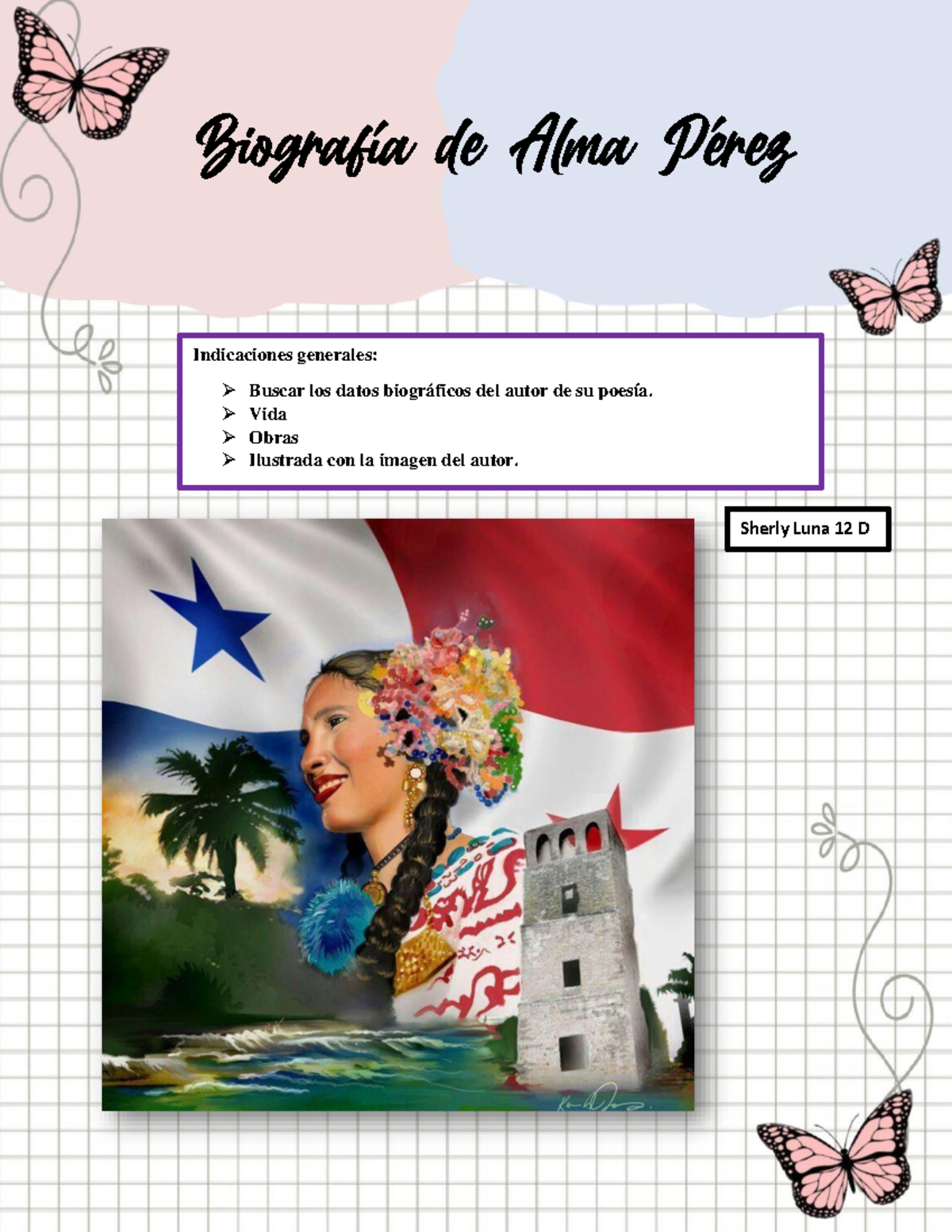 Biografía de Alma Pérez - BiografÌa de Alma PÈrez Indicaciones generales: Buscar los datos - Studocu