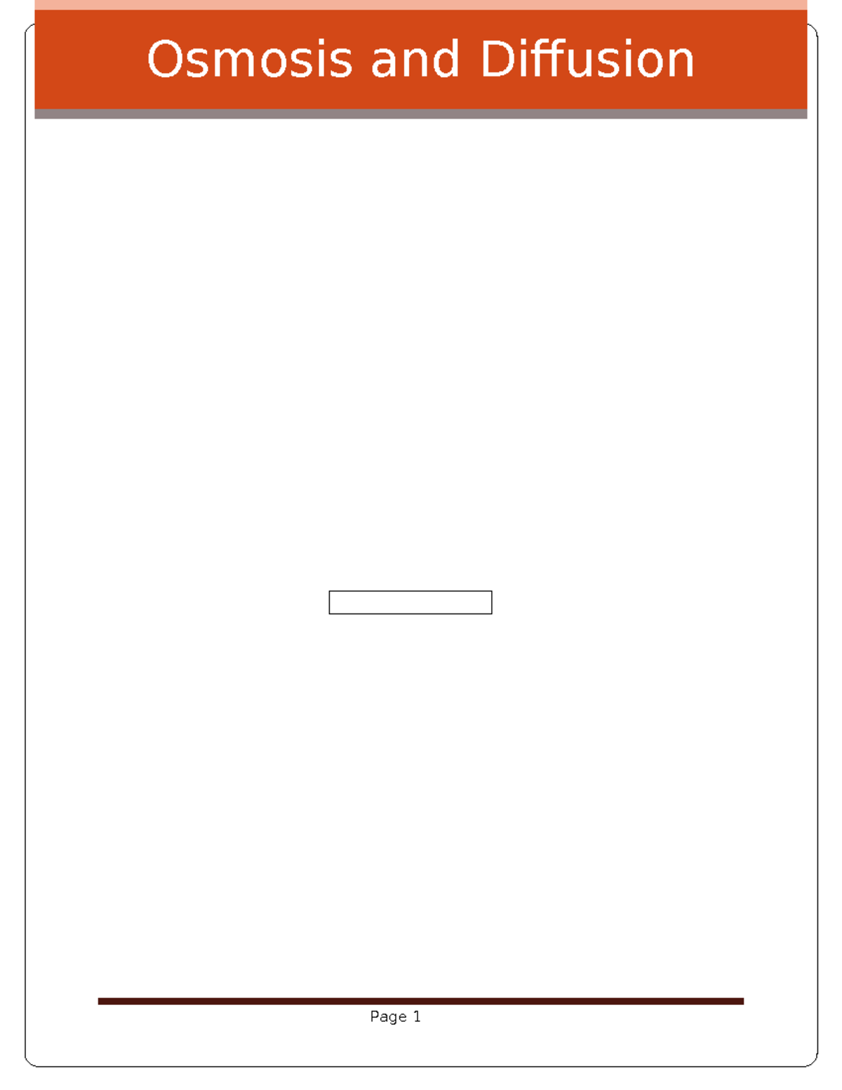 Lab#2 - Osmosis and Diffusion Page 1 Summary Title: This lab ...