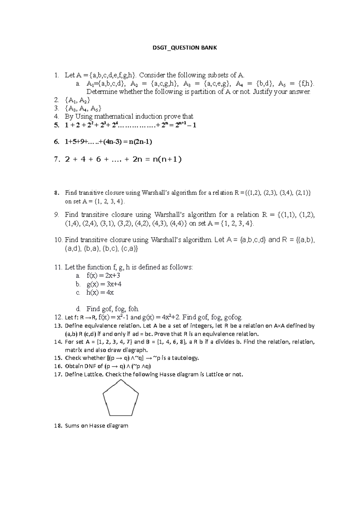 Question BANK 2024 25 - its very helpfull to after study - DSGT ...