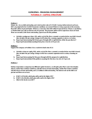Tutorial 6 answer pratice - Tutorial 6 : Equity Analysis-Fundamental ...