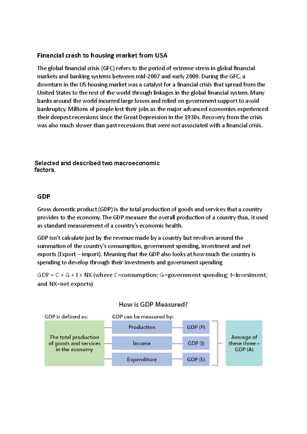 Executive summary EEF S2020 - Financial crash to housing market from ...
