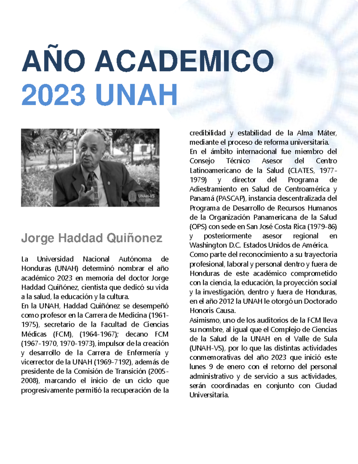 Calendario DE Actividades IPAC 2023 - AÑO ACADEMICO 2023 UNAH Jorge ...