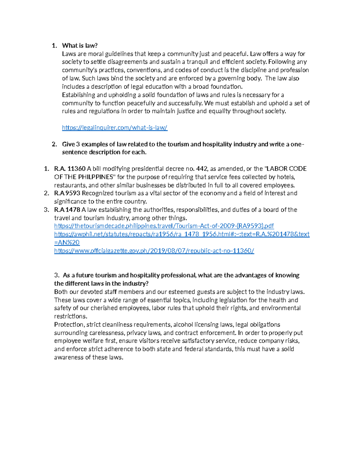 LATH311-WHAT IS LAW - What is law? Laws are moral guidelines that keep ...