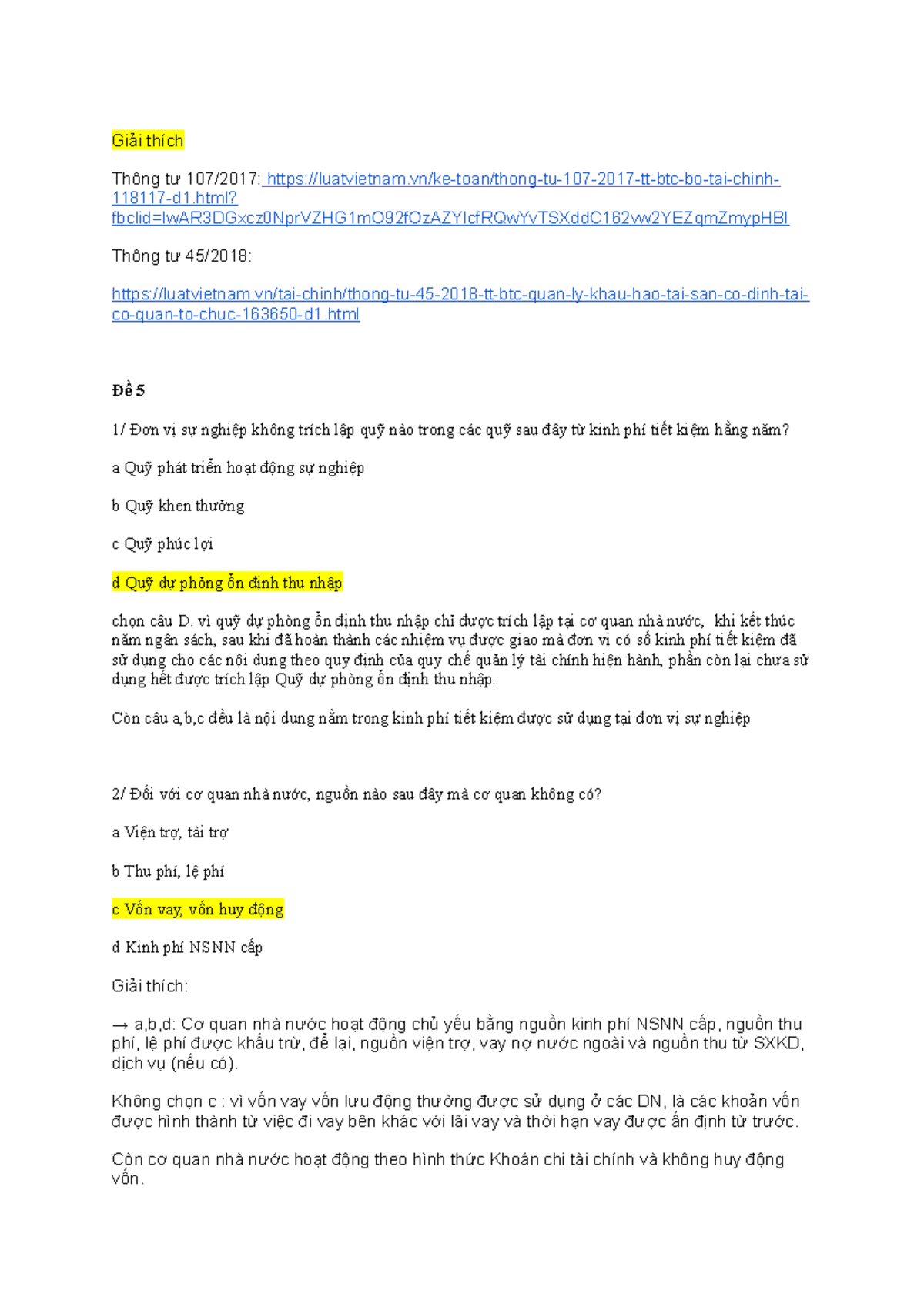 Thi ktc nè - KTC - Giải thích Thông tư 107/2017: - Studocu