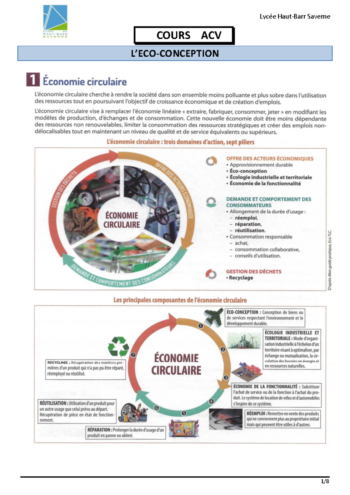 Cours ACV - Innovation technologique et éco-conception - STI2D - COURS ACV L’ECO-CONCEPTION ...