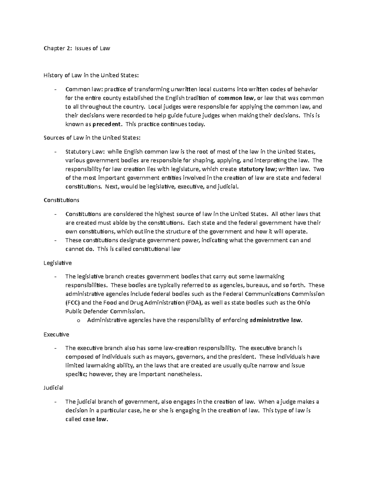 AJ+101+Chapter+2+Issues+of+Law - Chapter 2: Issues of Law History of ...