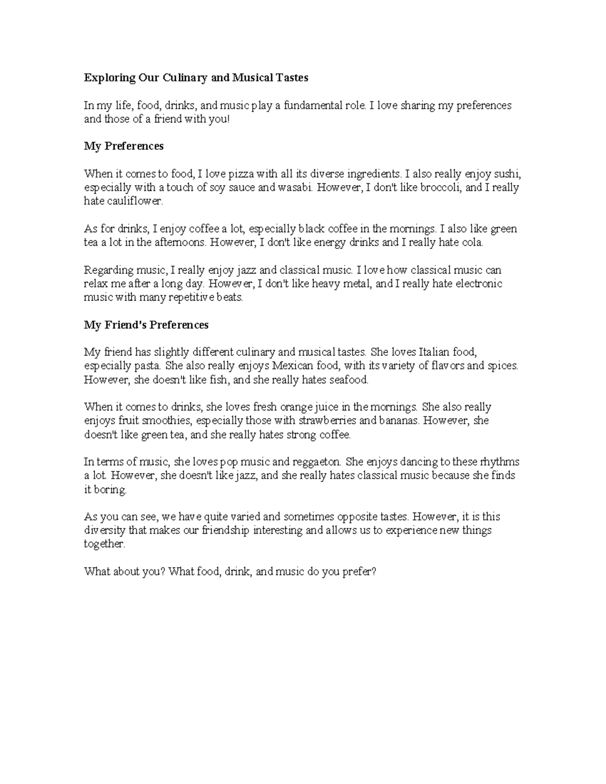 (AC-S14) Week 14 - dasdad - Exploring Our Culinary and Musical Tastes ...