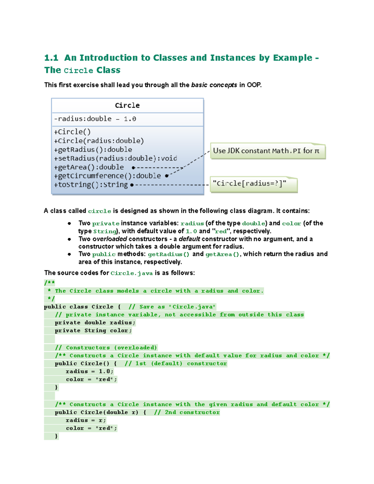 Java Programming Tutorial 17 1 An Introduction To Classes And