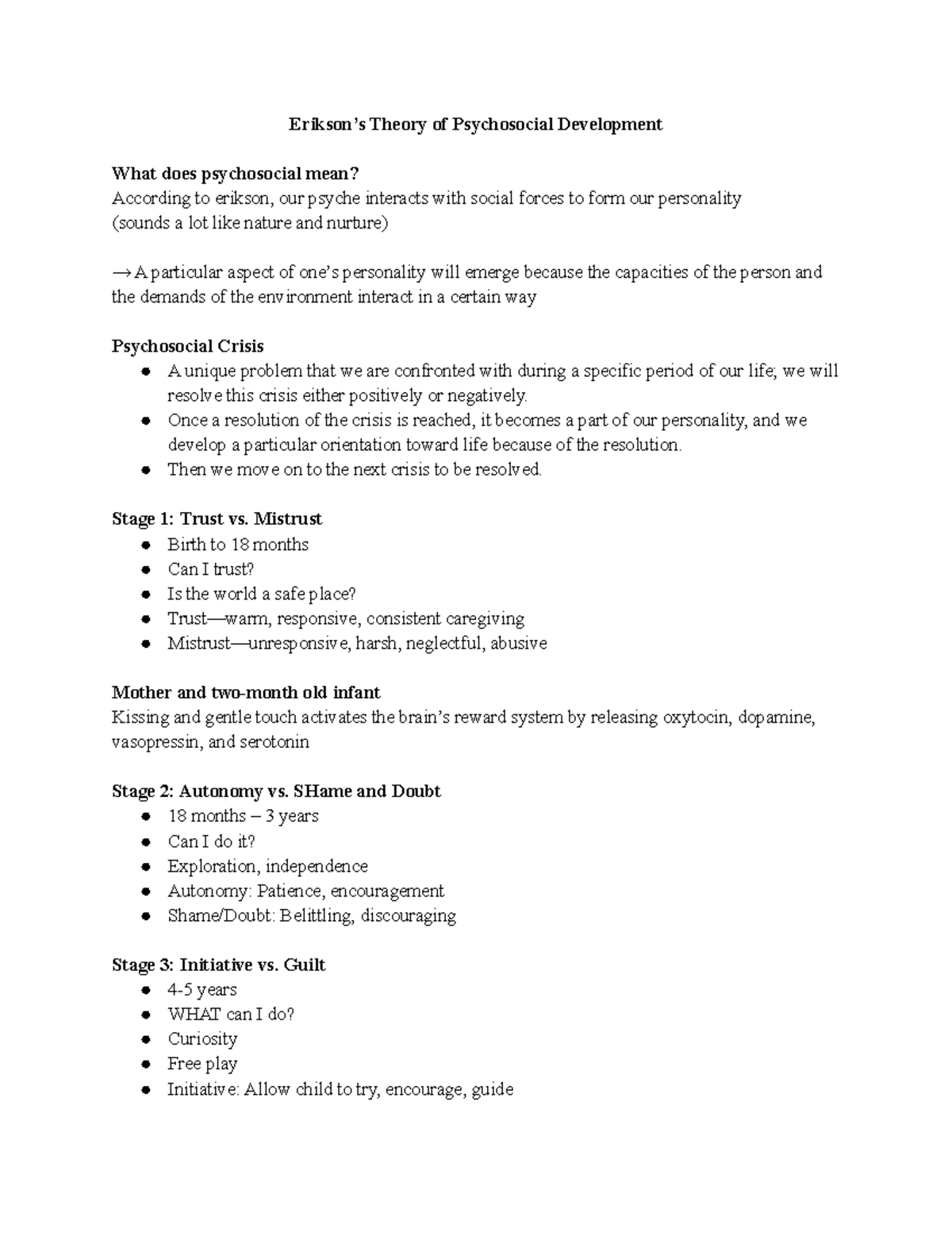 HDFS Week 4 - Molly Countermine - Erikson’s Theory of Psychosocial ...
