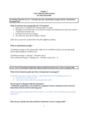 Chapter 6 - Lecture notes with professor Ji Yuan - Chapter 6 Cost ...